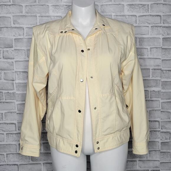 Vintage | Jackets & Coats | Vintage 8s Yellow Members Only Style Jacket ...